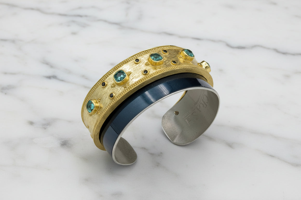 Audi Green Gem Cuff – CRASH Jewelry