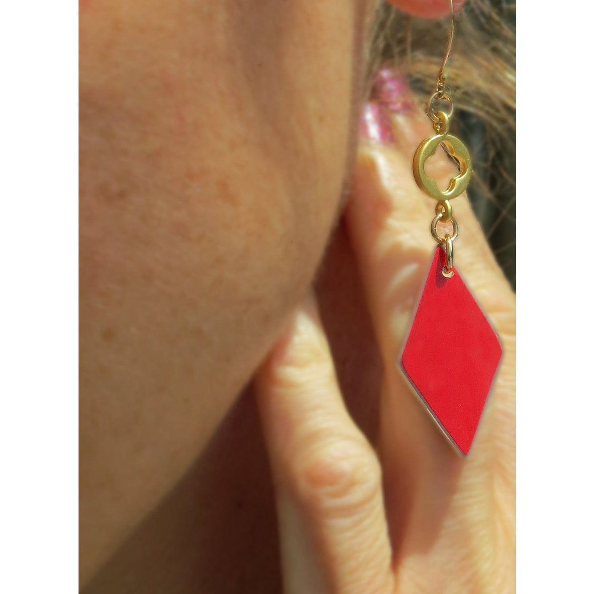Ferrari Red Diamond Earrings | CRASH Jewelry